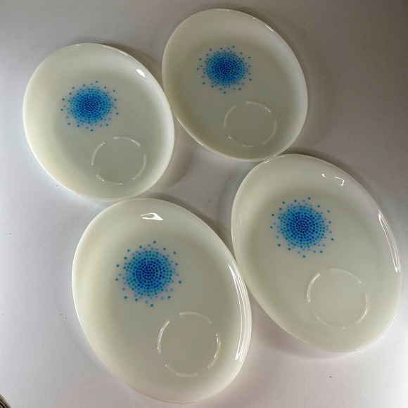 Anchor Hocking | Dining | Anchor Hocking Fire King Set Of Four Blue ...